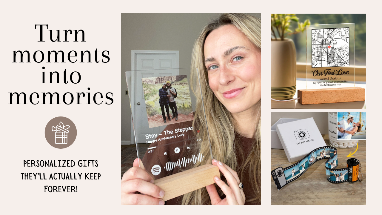 Turn moments into memories with custom photo gifts – Customizable Love